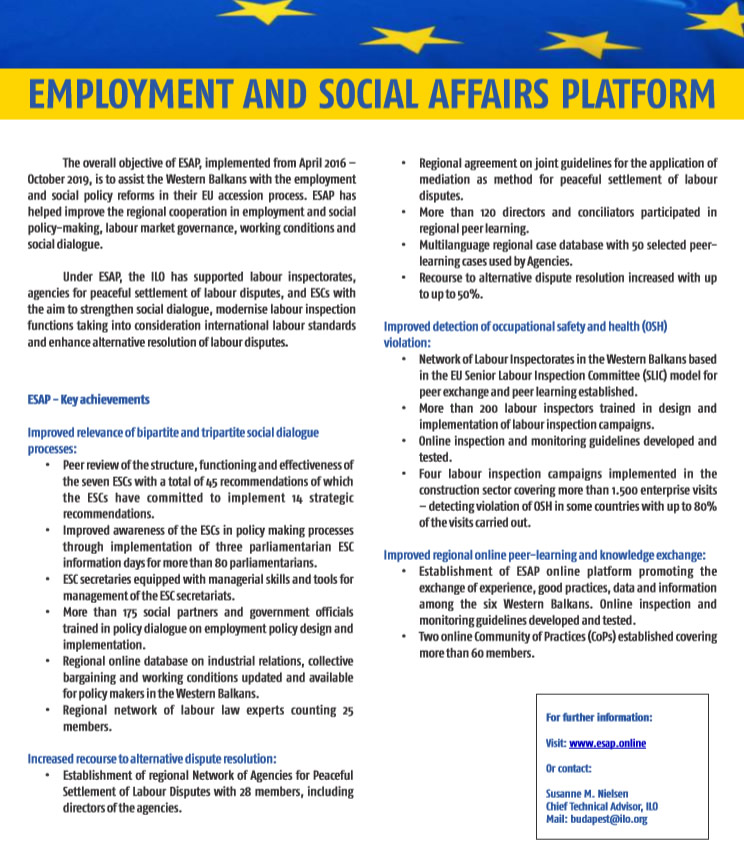 ESAP2 | ESAP Key achievements